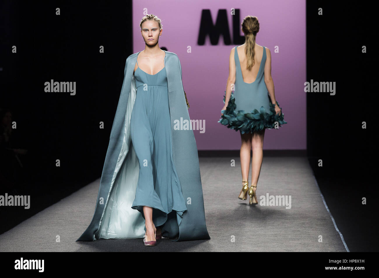 Madrid, Spain. 19th Feb, 2017. Models at the Marcos Luengo Fashion Show ...