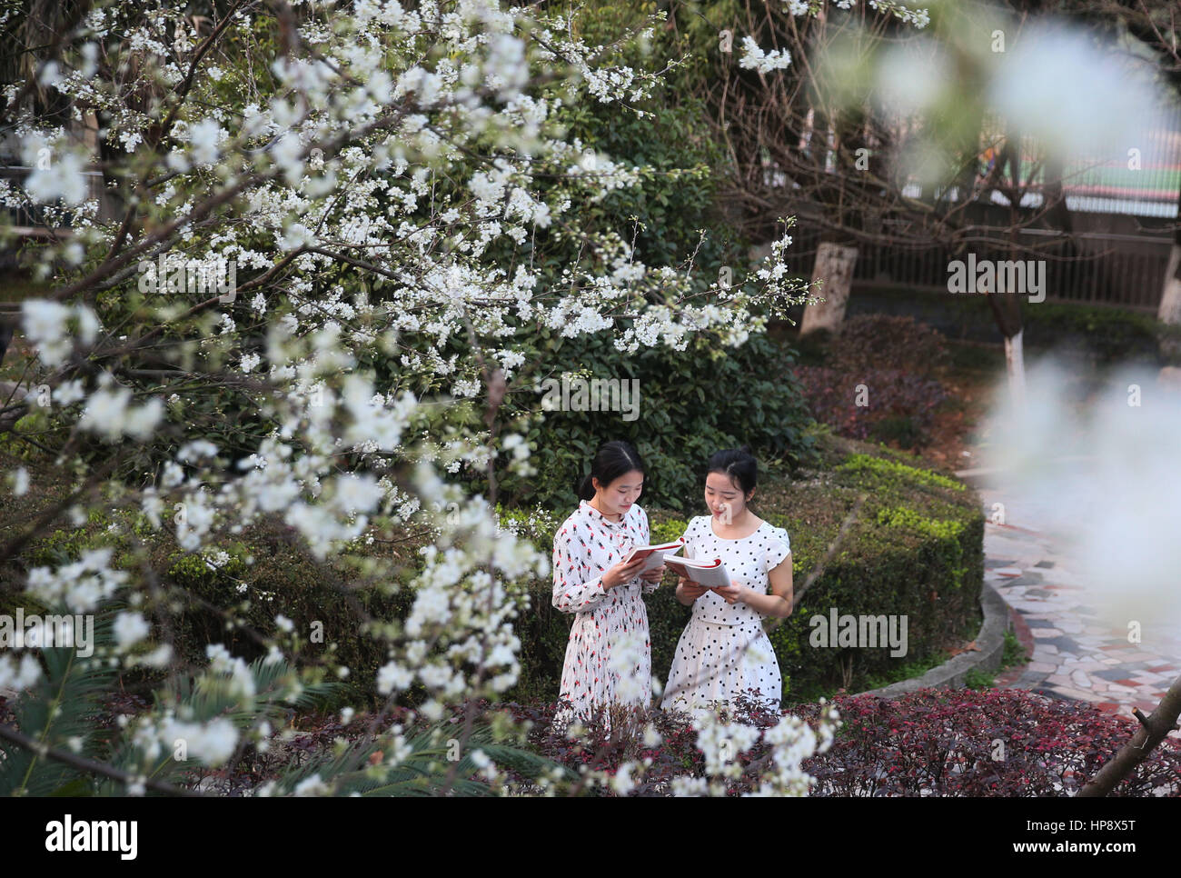 Hengyang, China's Hunan Province. 20th Feb, 2017. College girls do ...