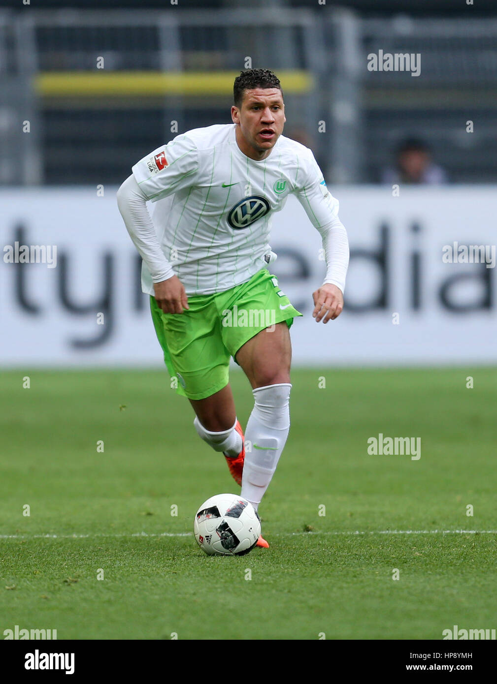 Dortmund, Germany. 18th Feb, 2017. Jeffrey Bruma of Wolfsburg in action ...