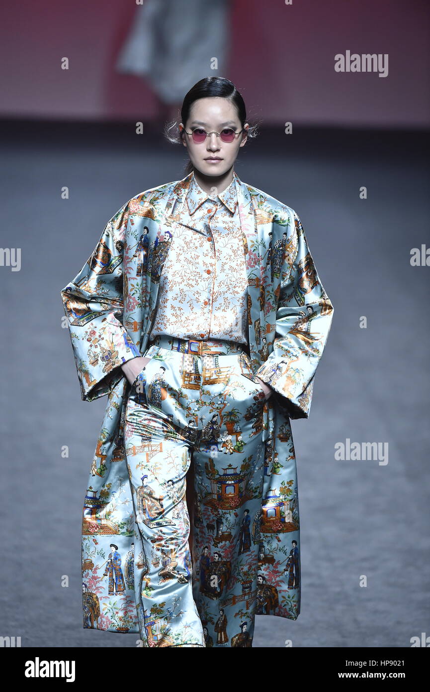 A model wears at collection runway a creation from The 2nd Skin Co ...