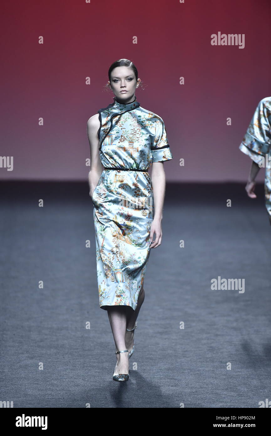A model wears at collection runway a creation from The 2nd Skin Co ...