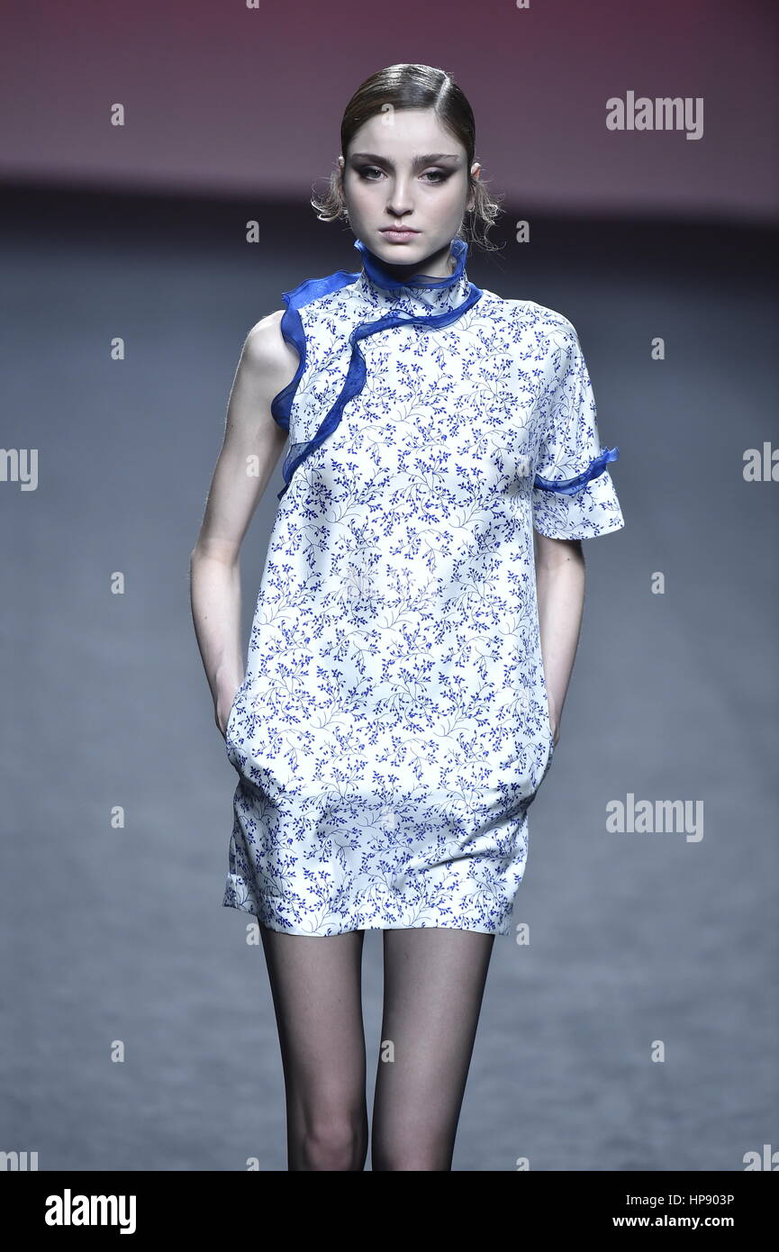 A model wears at collection runway a creation from The 2nd Skin Co ...