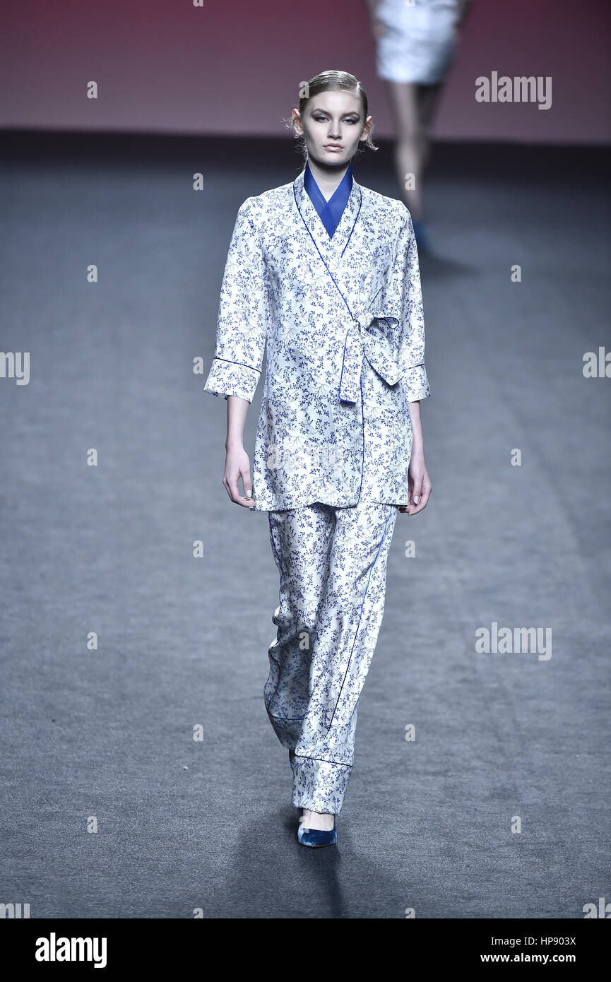 A model wears at collection runway a creation from The 2nd Skin Co ...