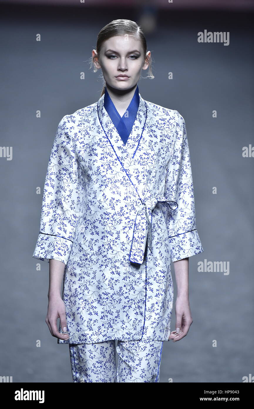 A model wears at collection runway a creation from The 2nd Skin Co ...