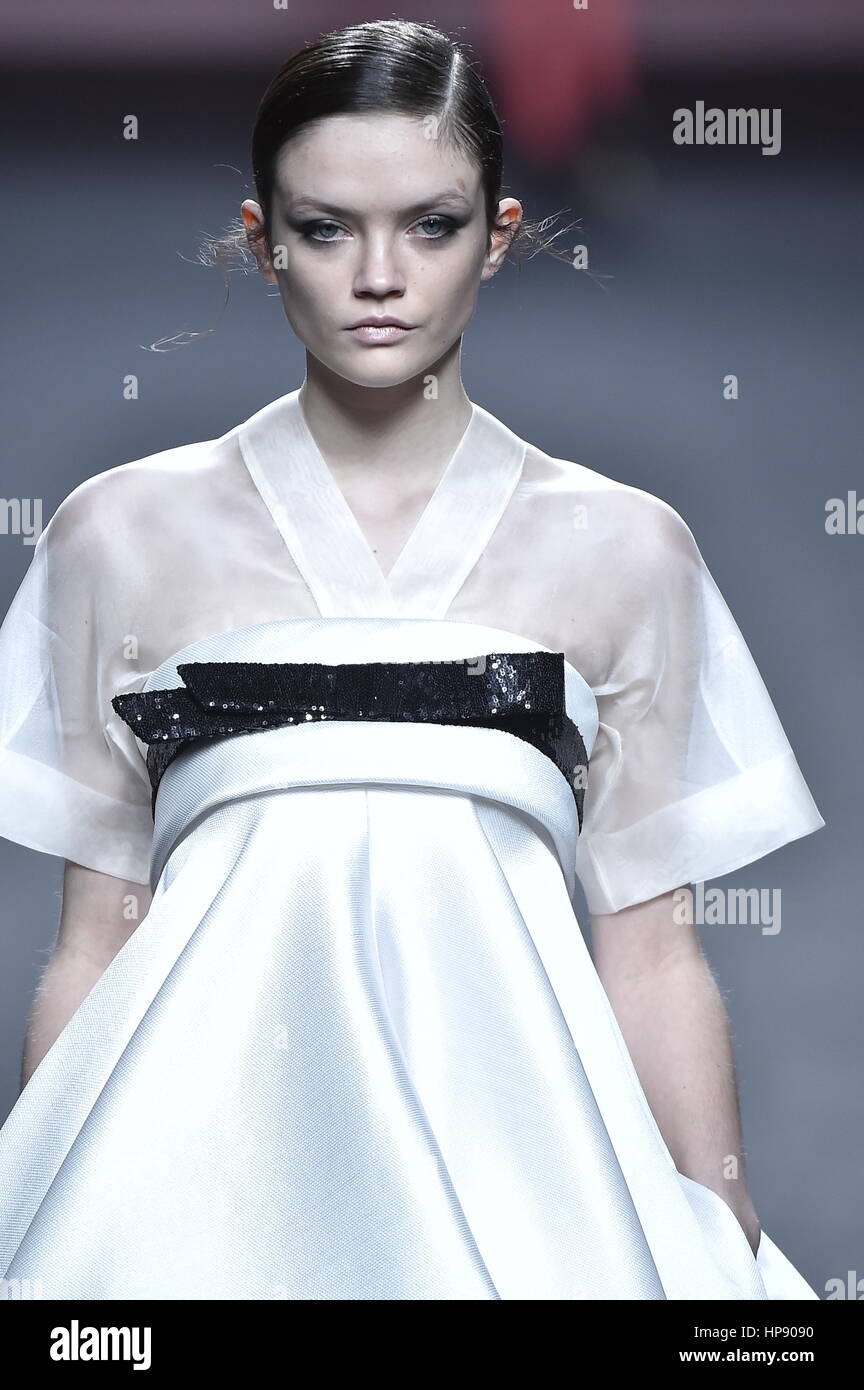 A model wears at collection runway a creation from The 2nd Skin Co ...