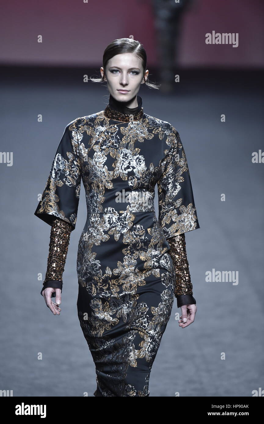 A model wears at collection runway a creation from The 2nd Skin Co ...