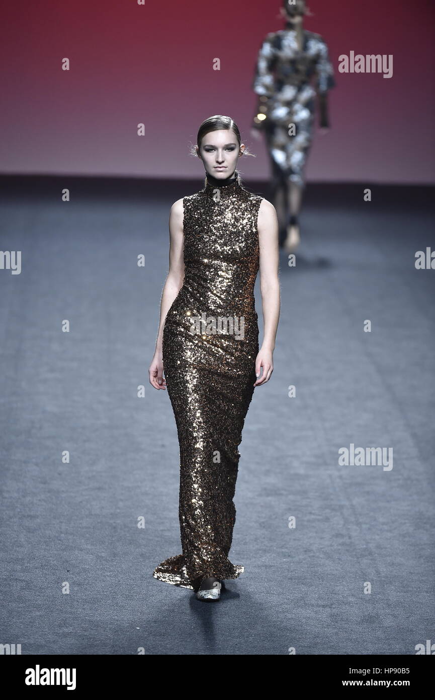 A model wears at collection runway a creation from The 2nd Skin Co ...