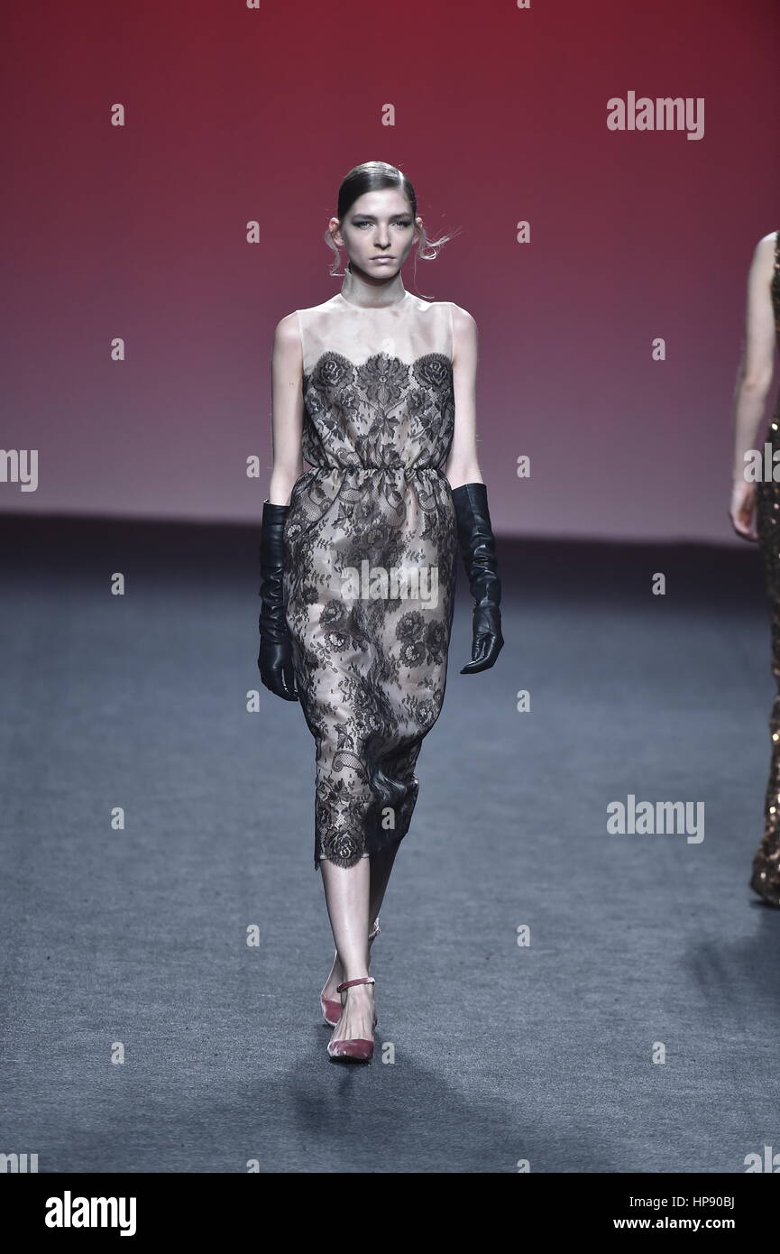 A model wears at collection runway a creation from The 2nd Skin Co ...