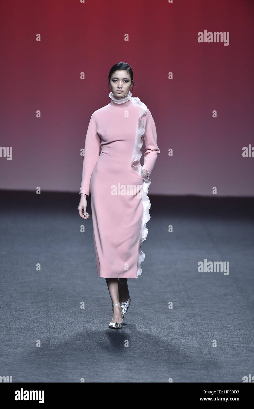 A model wears at collection runway a creation from The 2nd Skin Co ...