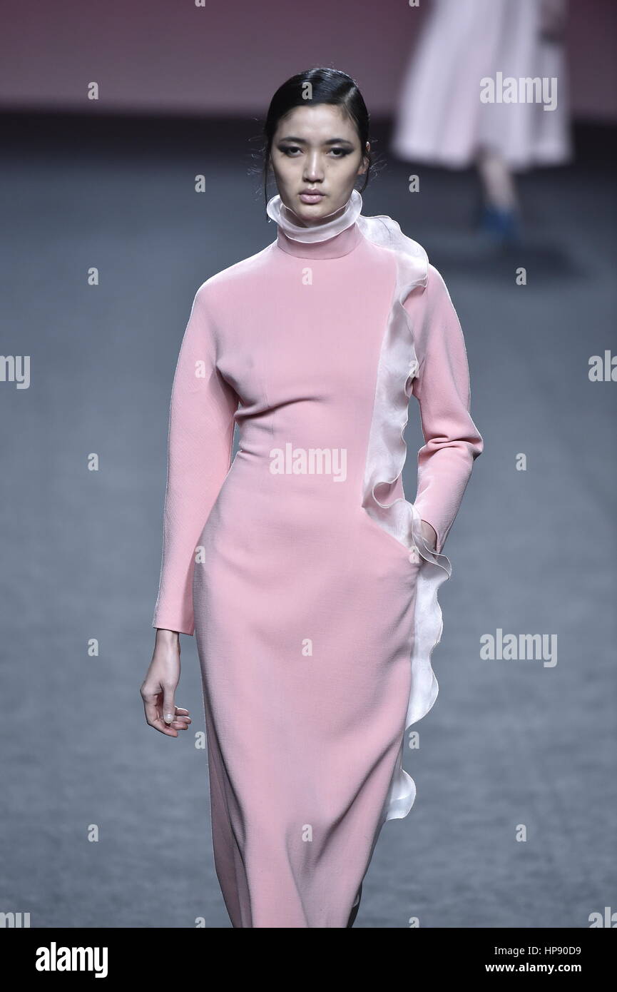A model wears at collection runway a creation from The 2nd Skin Co ...