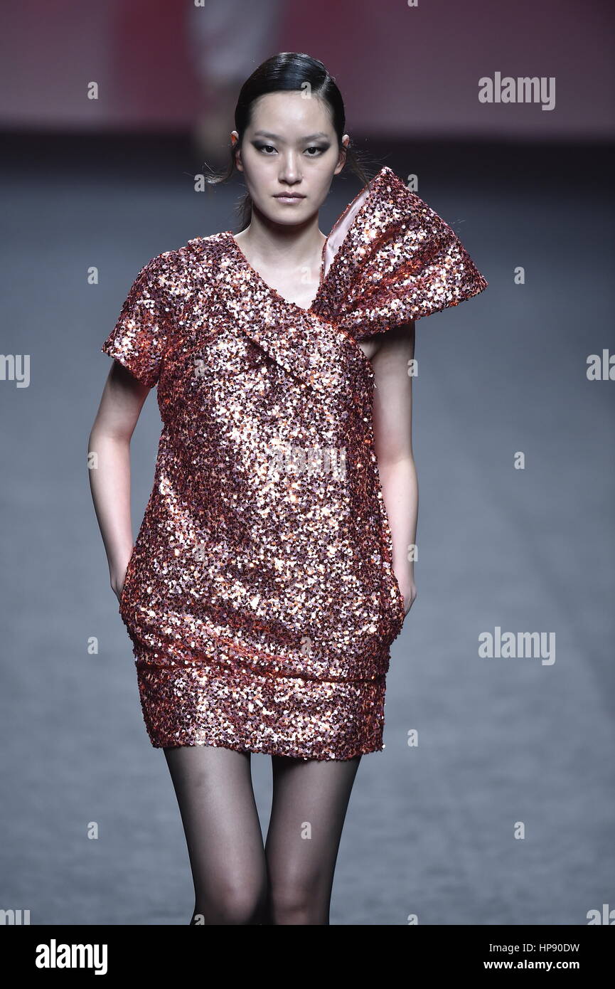 A model wears at collection runway a creation from The 2nd Skin Co ...