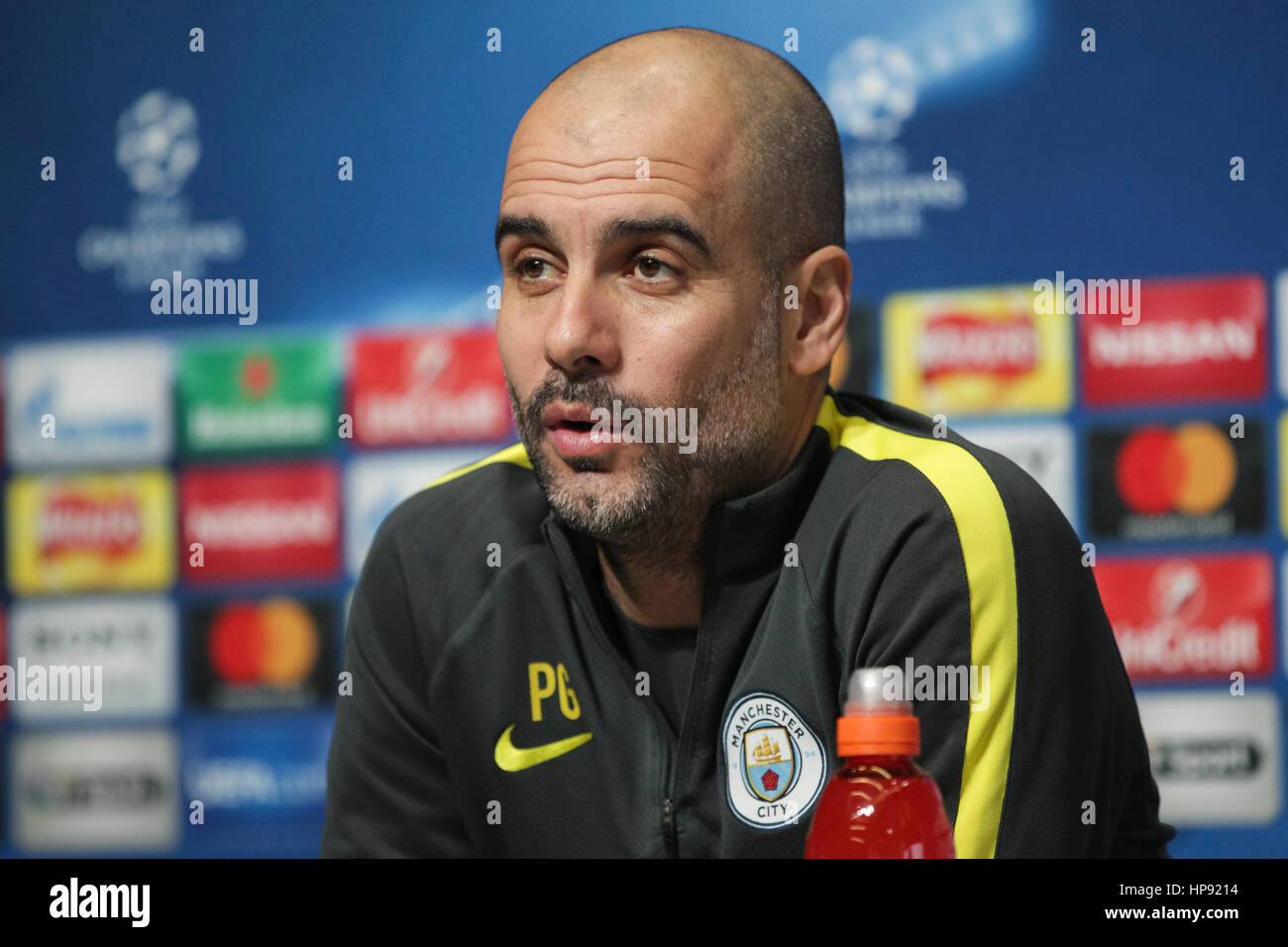 During a press conference at the city football academy hi-res stock ...