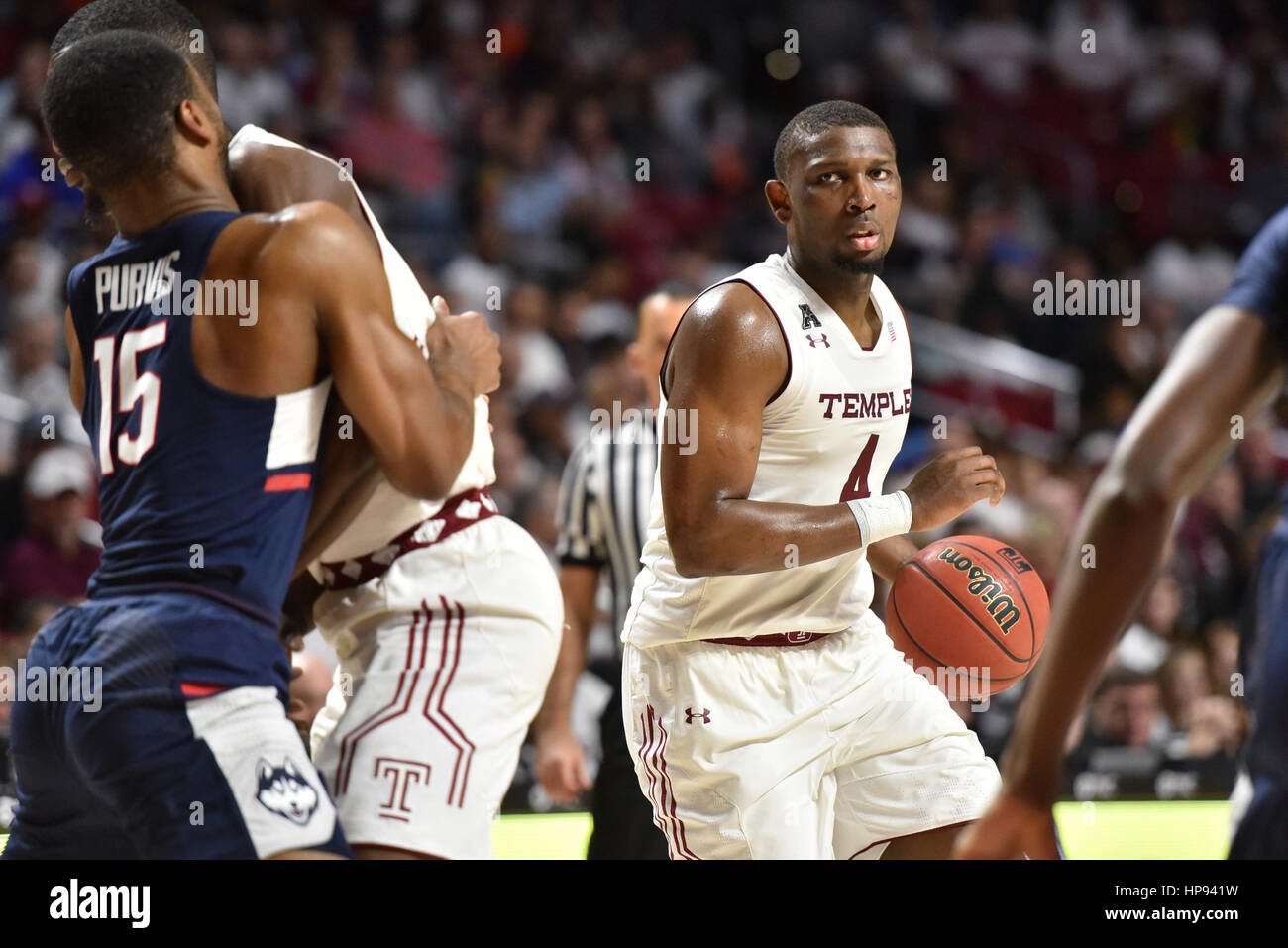February 19, 2017 - Philadelphia, Pennsylvania, U.S - Temple Owls guard ...