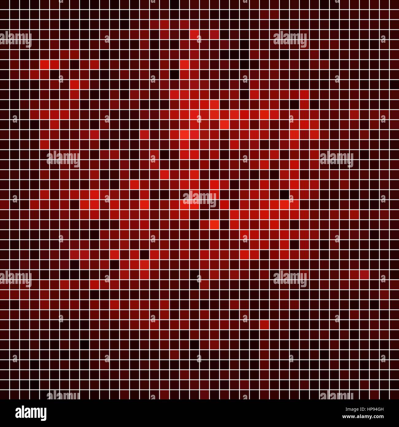 abstract vector square pixel mosaic background - red Stock Vector Image ...