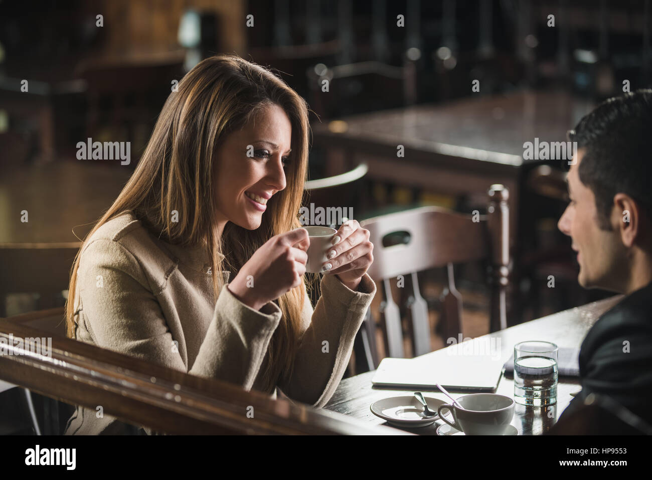 Man staring woman bar hi-res stock photography and images - Alamy