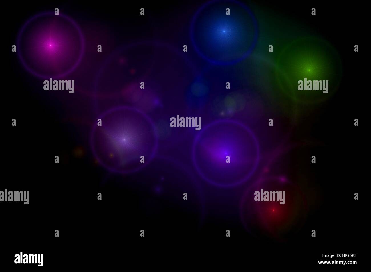 Abstract black background with multi color light flares Stock Photo - Alamy