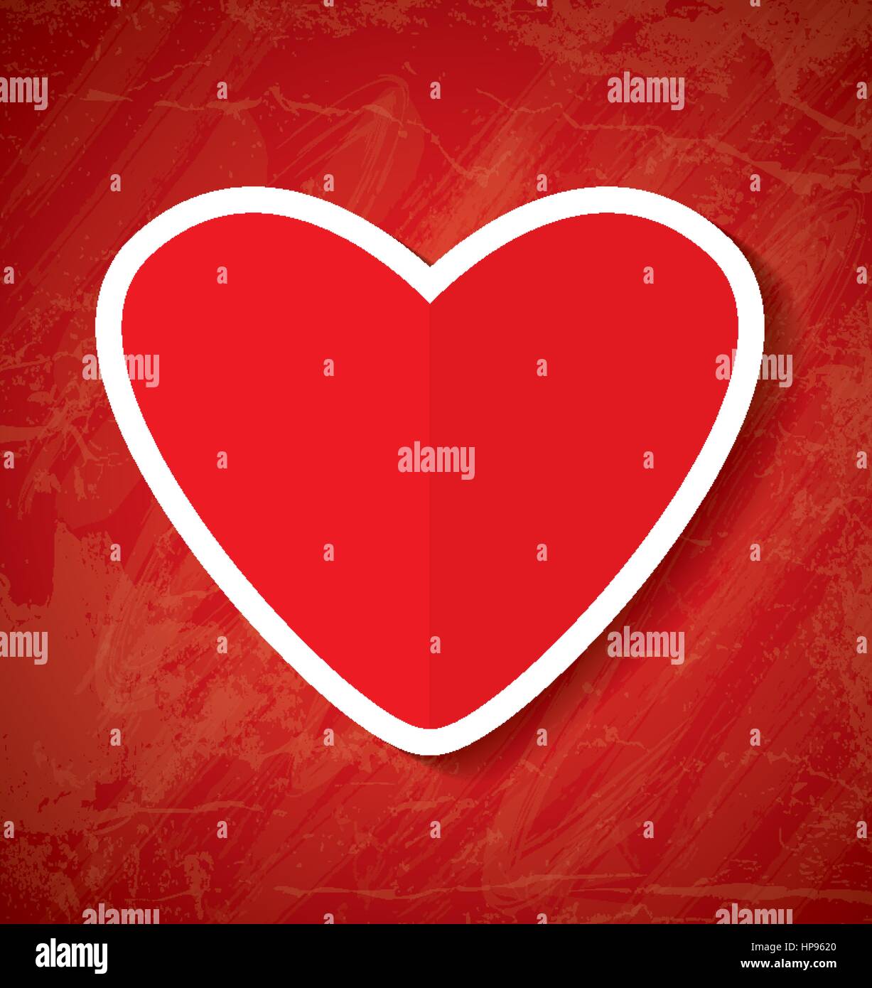 Red paper heart valentines Stock Vector Images - Alamy