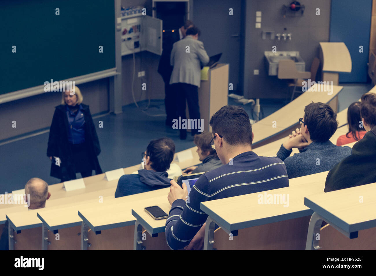 Audience at a science symposiom Stock Photo - Alamy