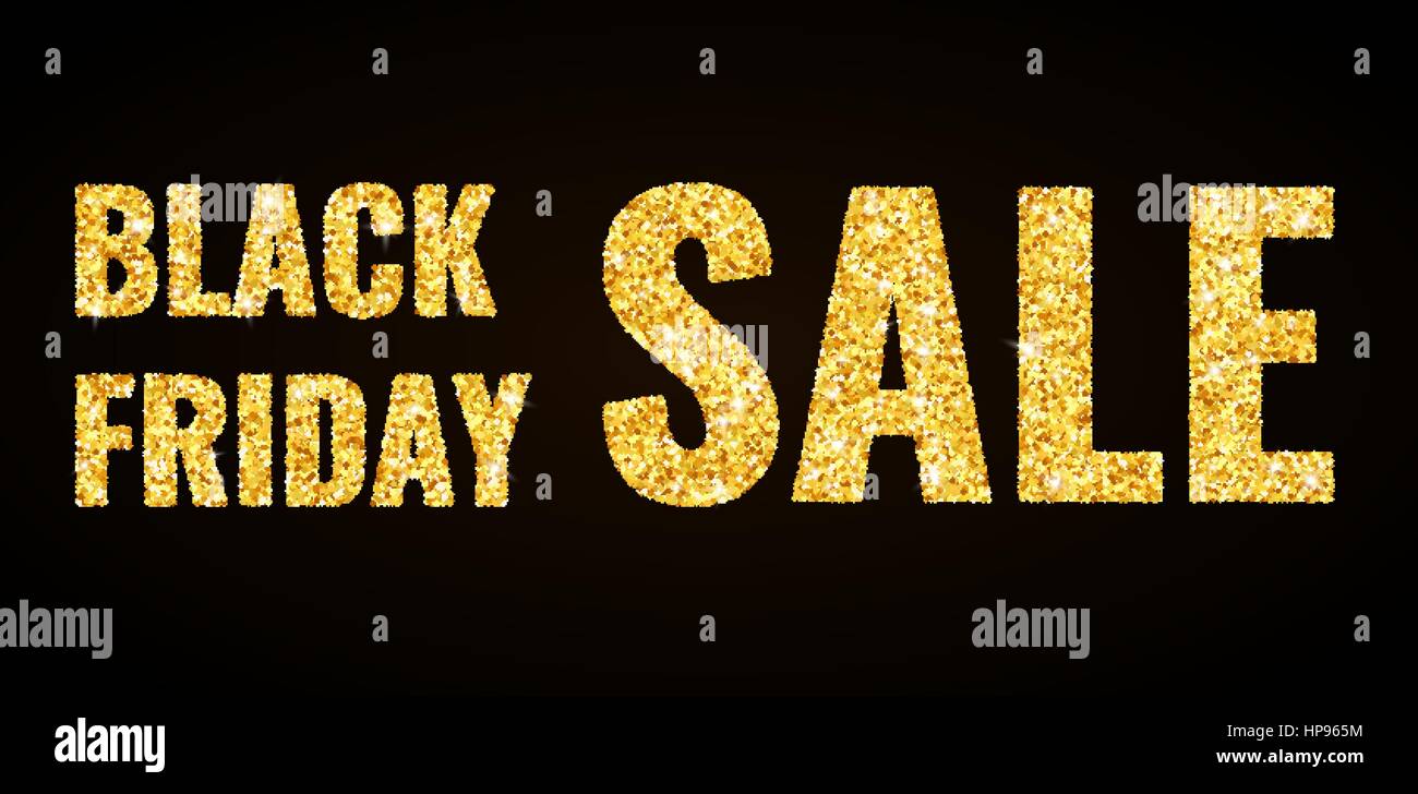 Black friday text on gold hi-res stock photography and images - Alamy