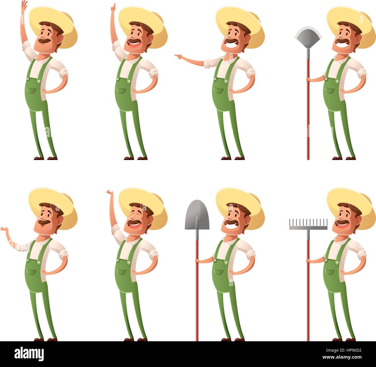 Illustration farmer farm worker Stock Vector Images - Alamy