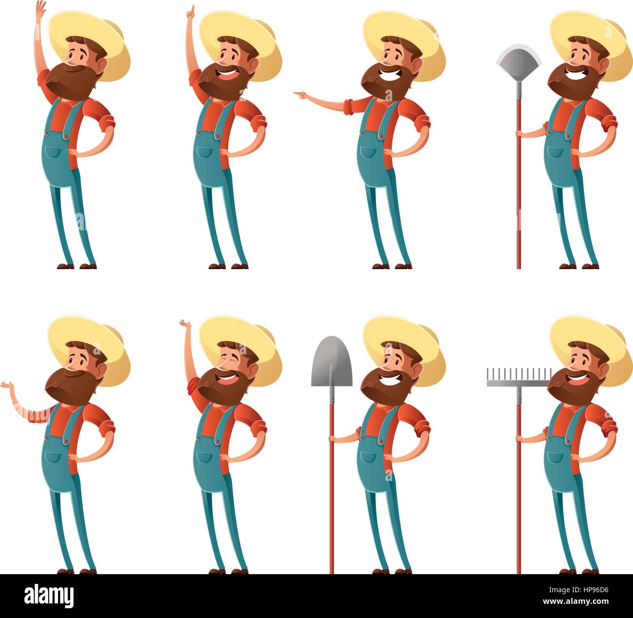 Illustration farmer farm worker Stock Vector Images - Alamy