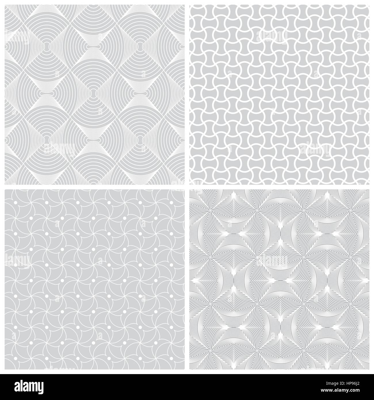 Seamless pattern. Collection of four stylish textures. Regularly ...