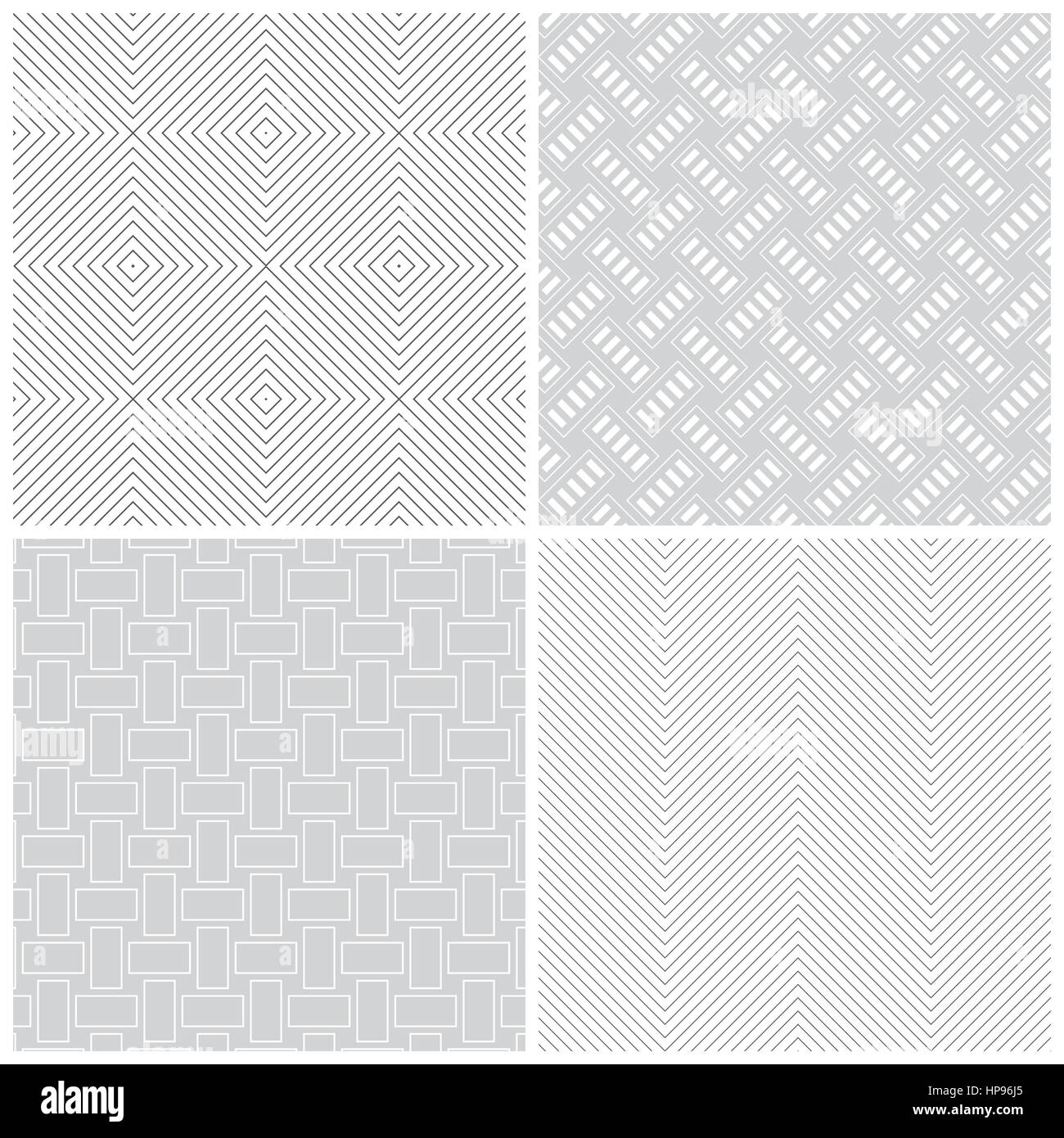 Seamless pattern. Collection of four stylish textures. Regularly ...