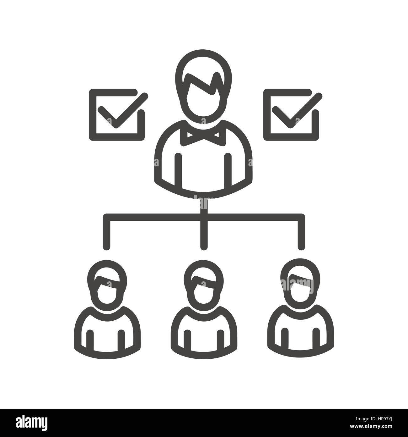 Effective Managing - vector modern line design illustrative icon Stock ...