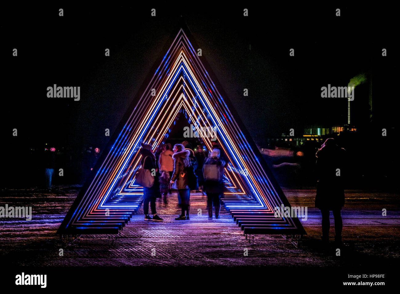 The Wave, an interactive sound- and light installation, is spanning 80 ...