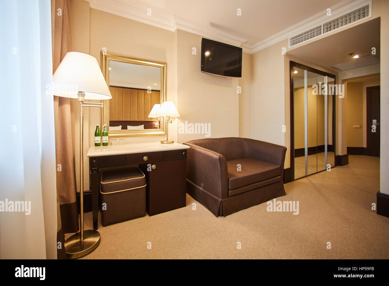 The Interior of modern comfortable hotel room Stock Photo - Alamy