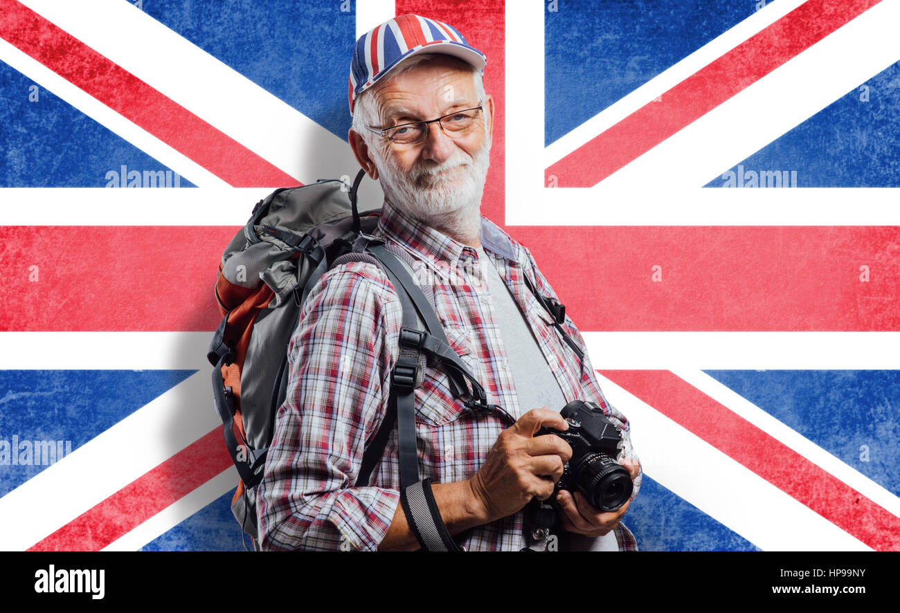 Holding english flag hi-res stock photography and images - Alamy