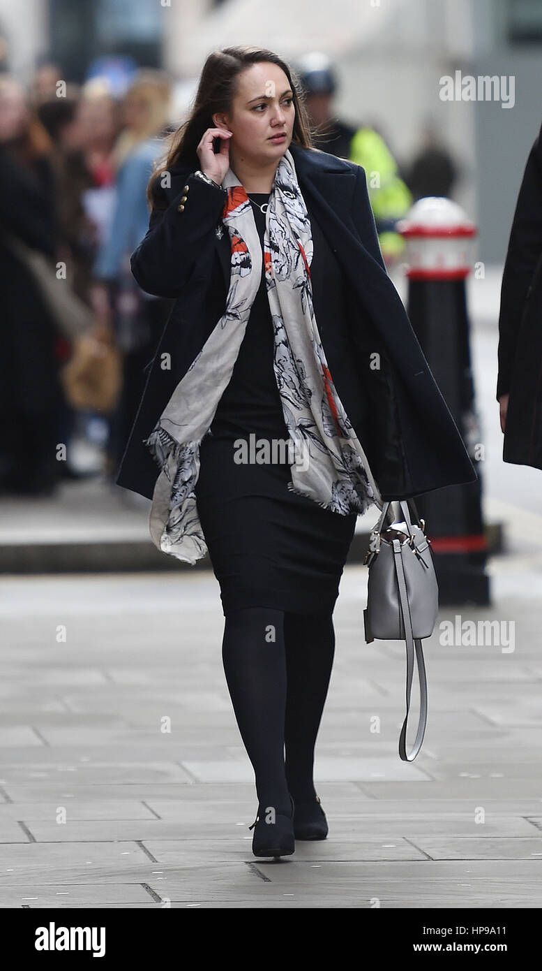 Oliver Dearlove's girlfriend Claire Wheatley outside the Old Bailey in ...