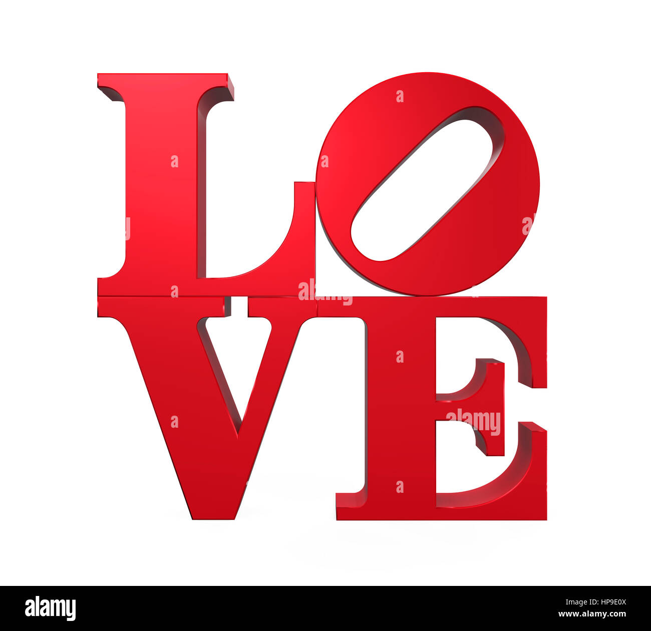 Love text 3d red hi-res stock photography and images - Alamy
