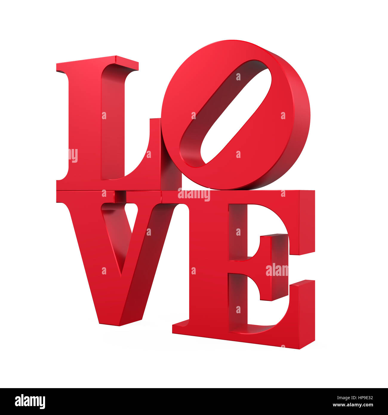 Red "LOVE" Text Isolated Stock Photo - Alamy