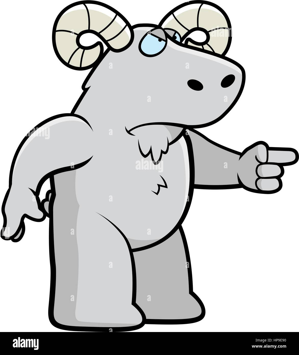 A cartoon ram looking angry and pointing Stock Vector Image & Art - Alamy
