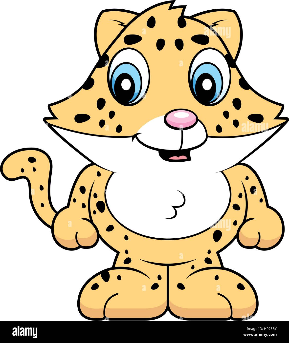 A cartoon baby jaguar cub smiling and happy Stock Vector Image & Art ...