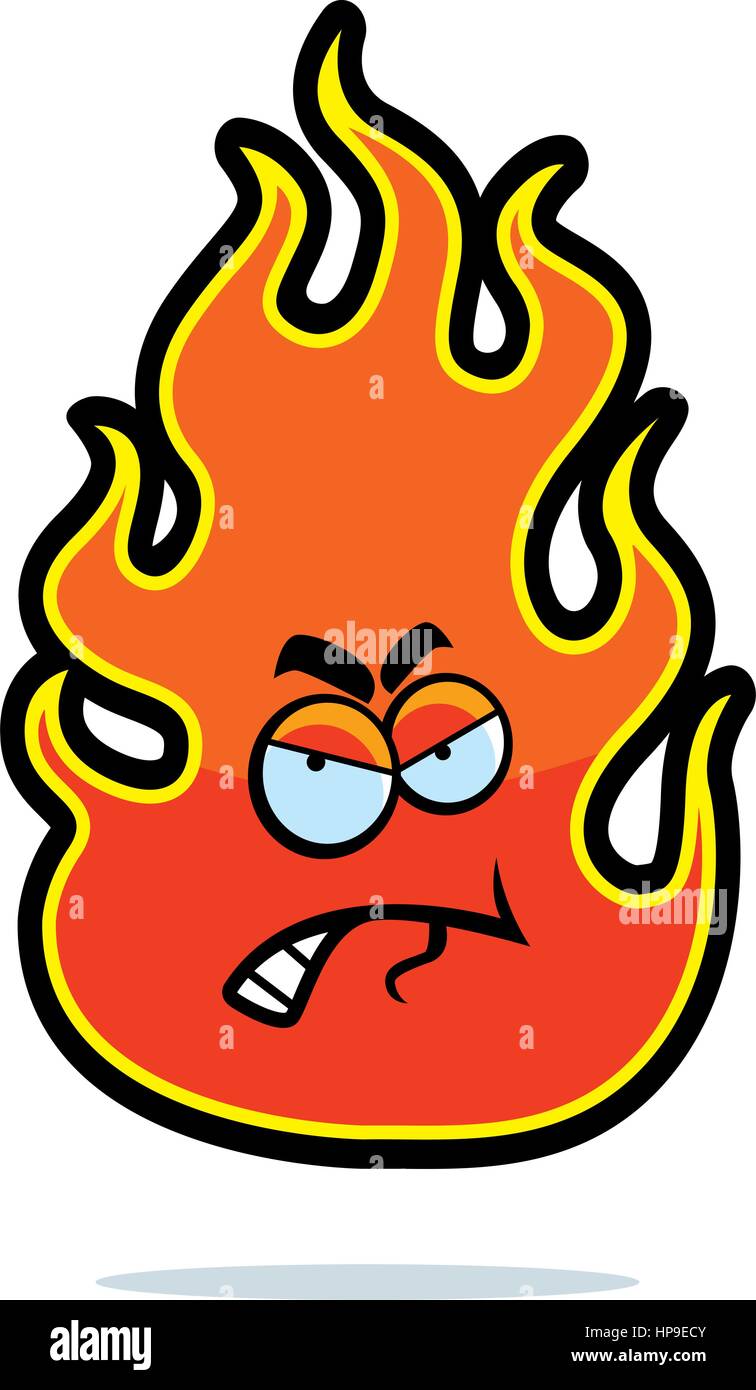 A cartoon flame with an angry expression Stock Vector Image & Art - Alamy