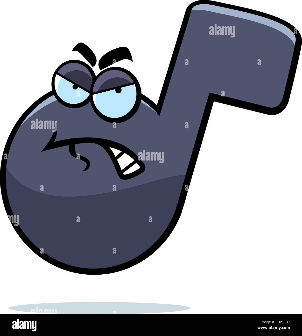 A cartoon musical note with an angry expression Stock Vector Image ...