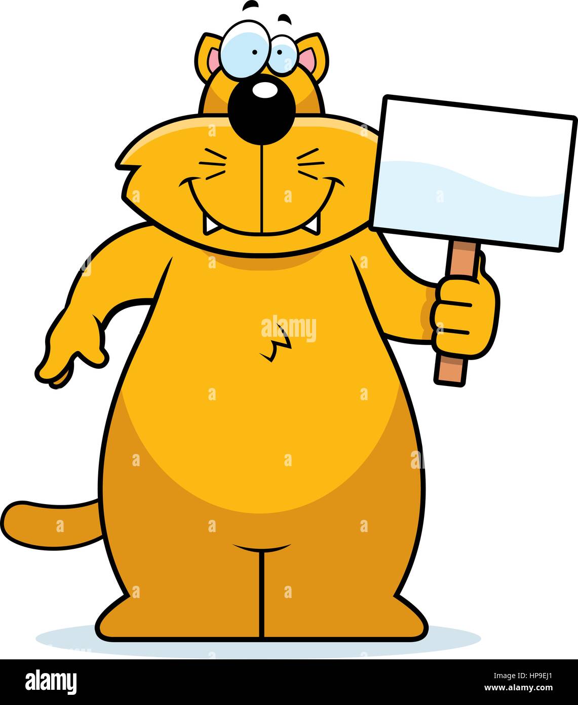 A happy cartoon cat with a sign Stock Vector Image & Art - Alamy