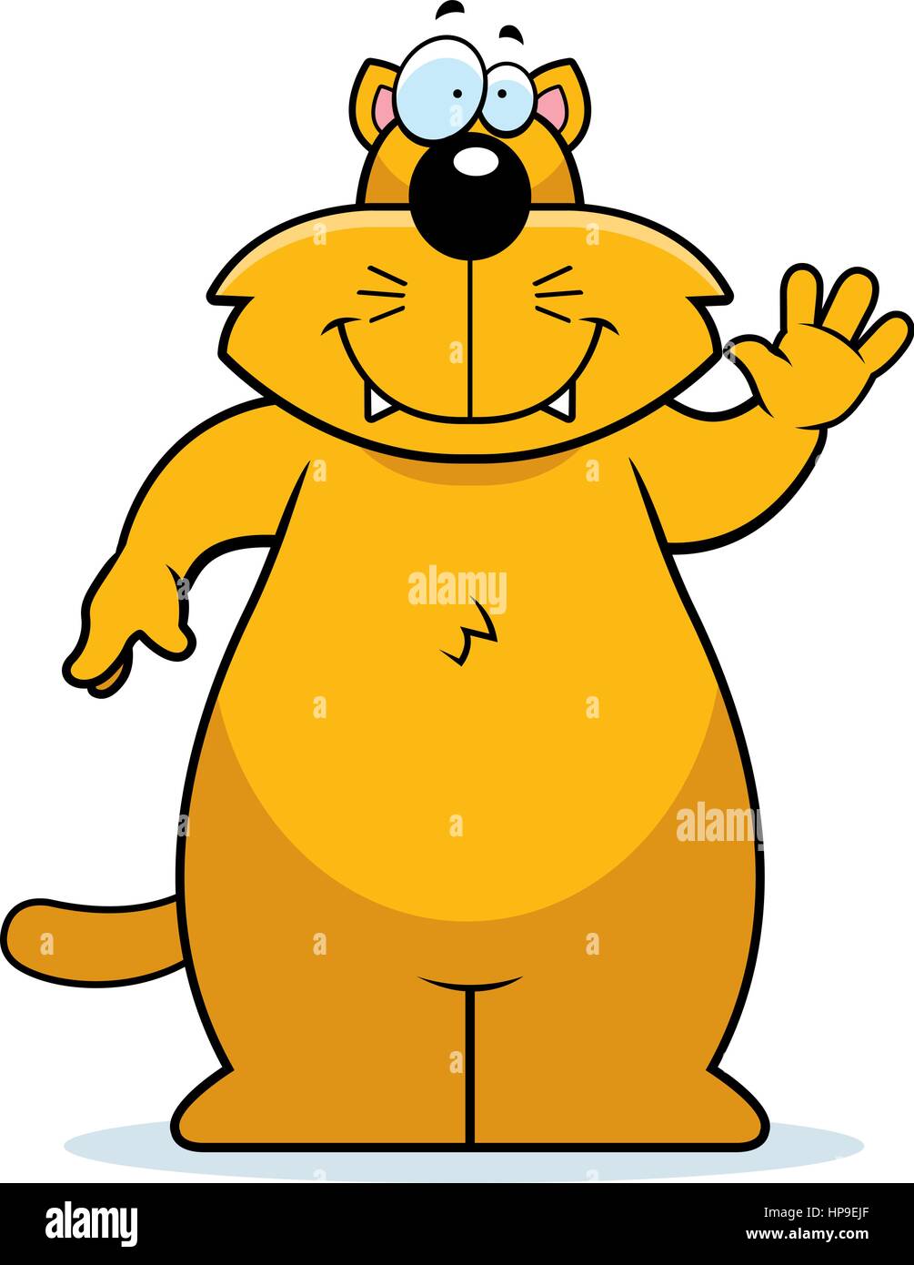 A happy cartoon cat waving and smiling Stock Vector Image & Art - Alamy