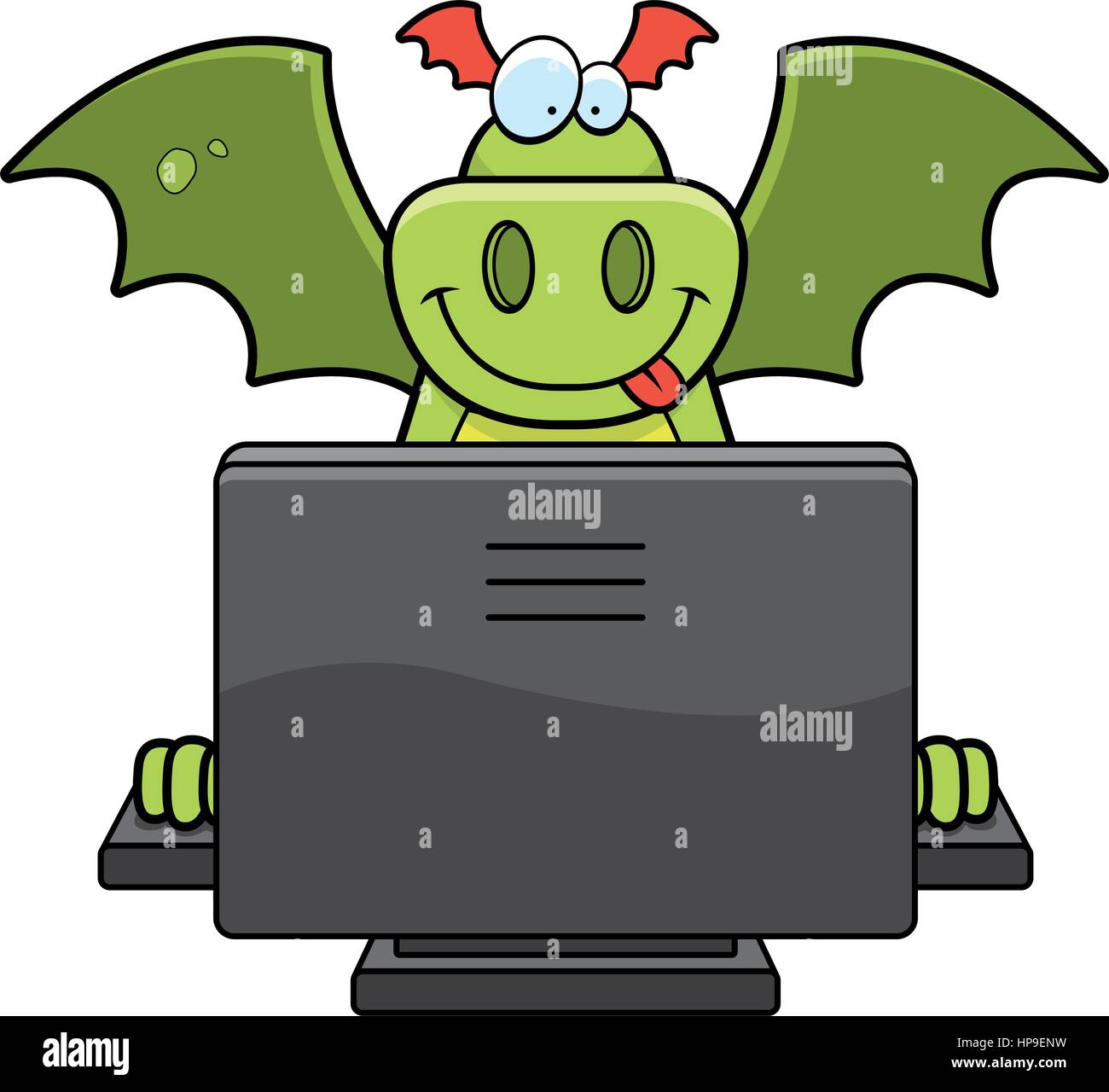 Happy cartoon dragon computer hi-res stock photography and images - Alamy