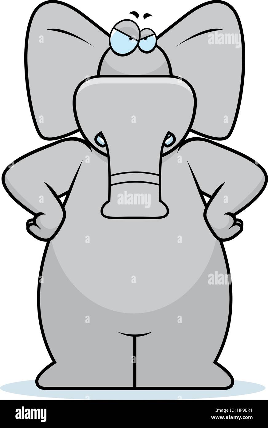 Angry elephant cartoon hi-res stock photography and images - Alamy