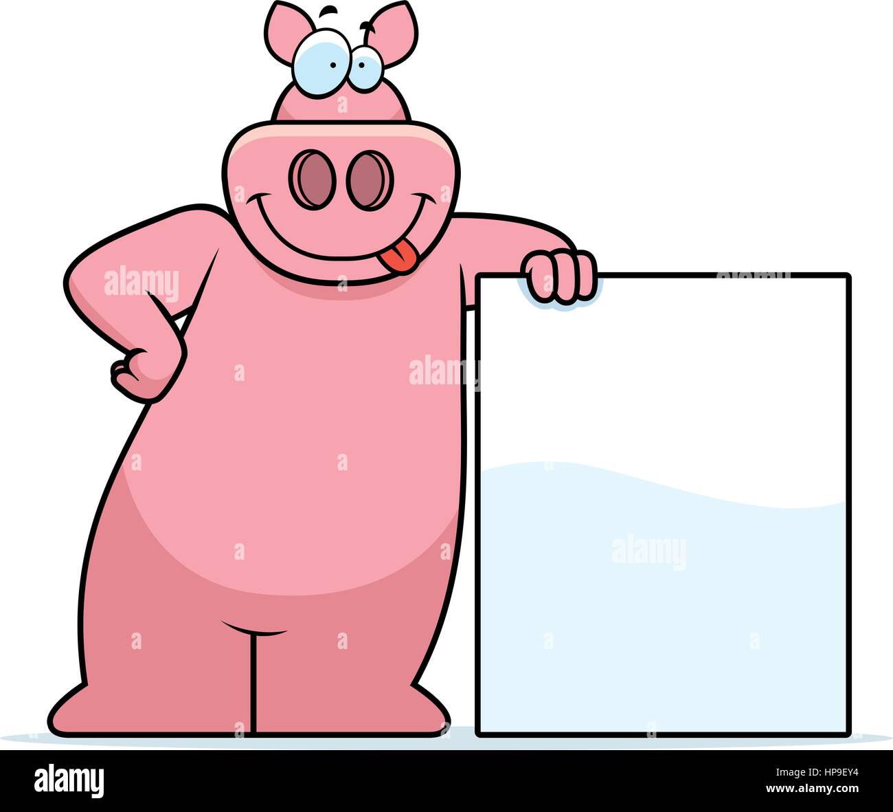 Pig leaning Stock Vector Images - Alamy