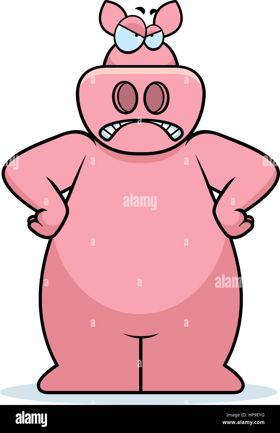 Angry cartoon pig frowning hi-res stock photography and images - Alamy