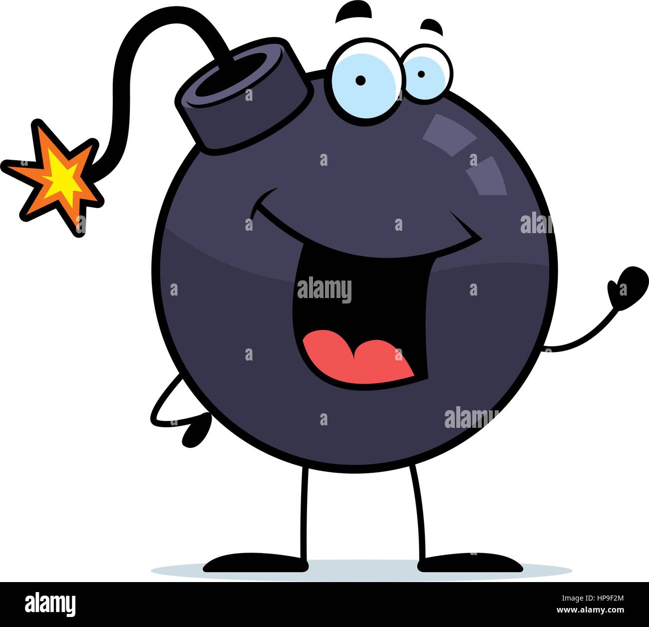 A happy cartoon bomb waving and smiling Stock Vector Image & Art - Alamy