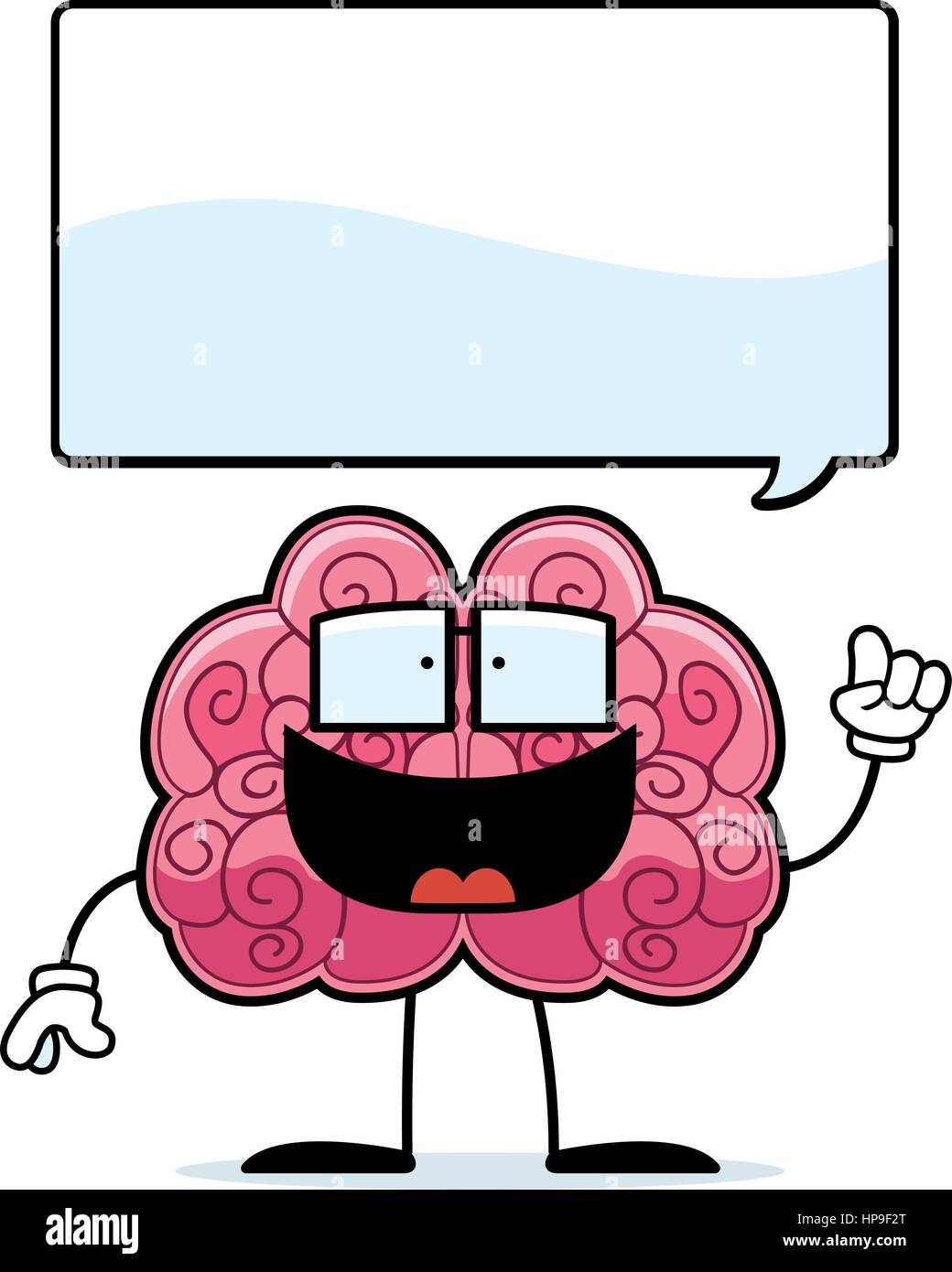 A happy cartoon brain with an idea Stock Vector Image & Art - Alamy