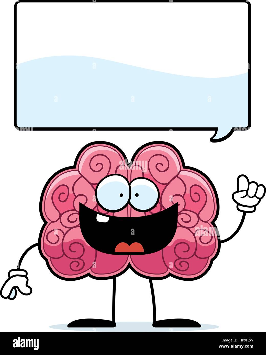 A happy cartoon brain with an idea Stock Vector Image & Art - Alamy