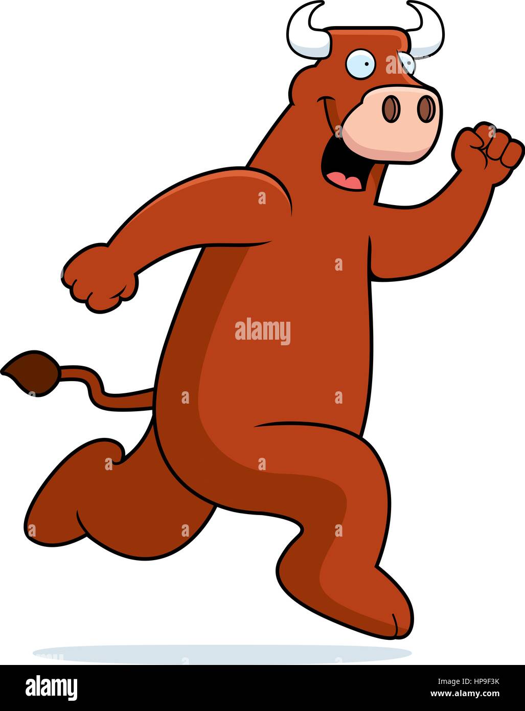 A happy cartoon bull running and smiling Stock Vector Image & Art - Alamy