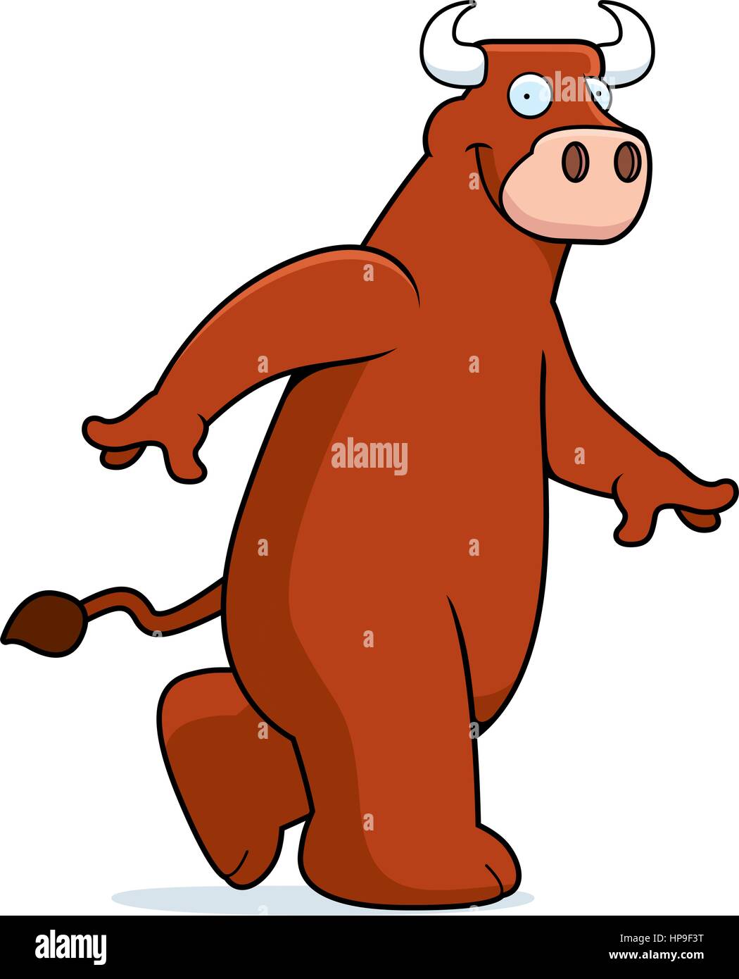 A happy cartoon bull walking and smiling Stock Vector Image & Art - Alamy