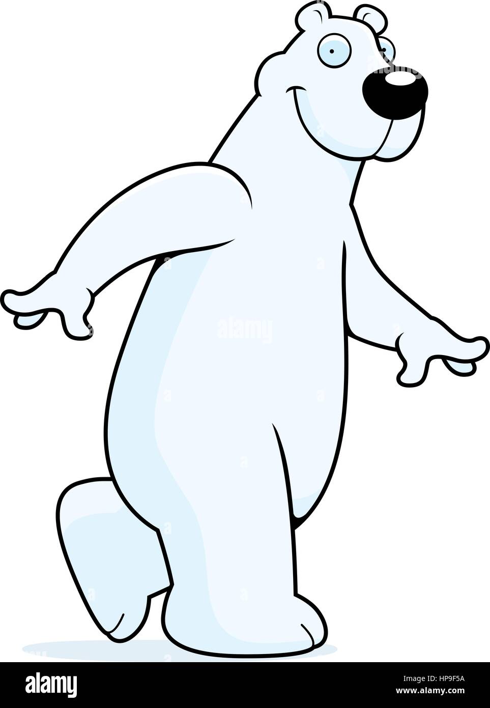 A happy cartoon polar bear walking and smiling Stock Vector Image & Art ...